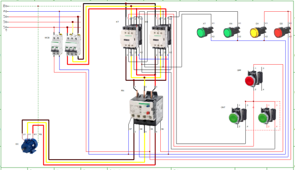 MẠCH ĐẢO CHIỀU QUAY ĐỘNG CƠ 3 PHA